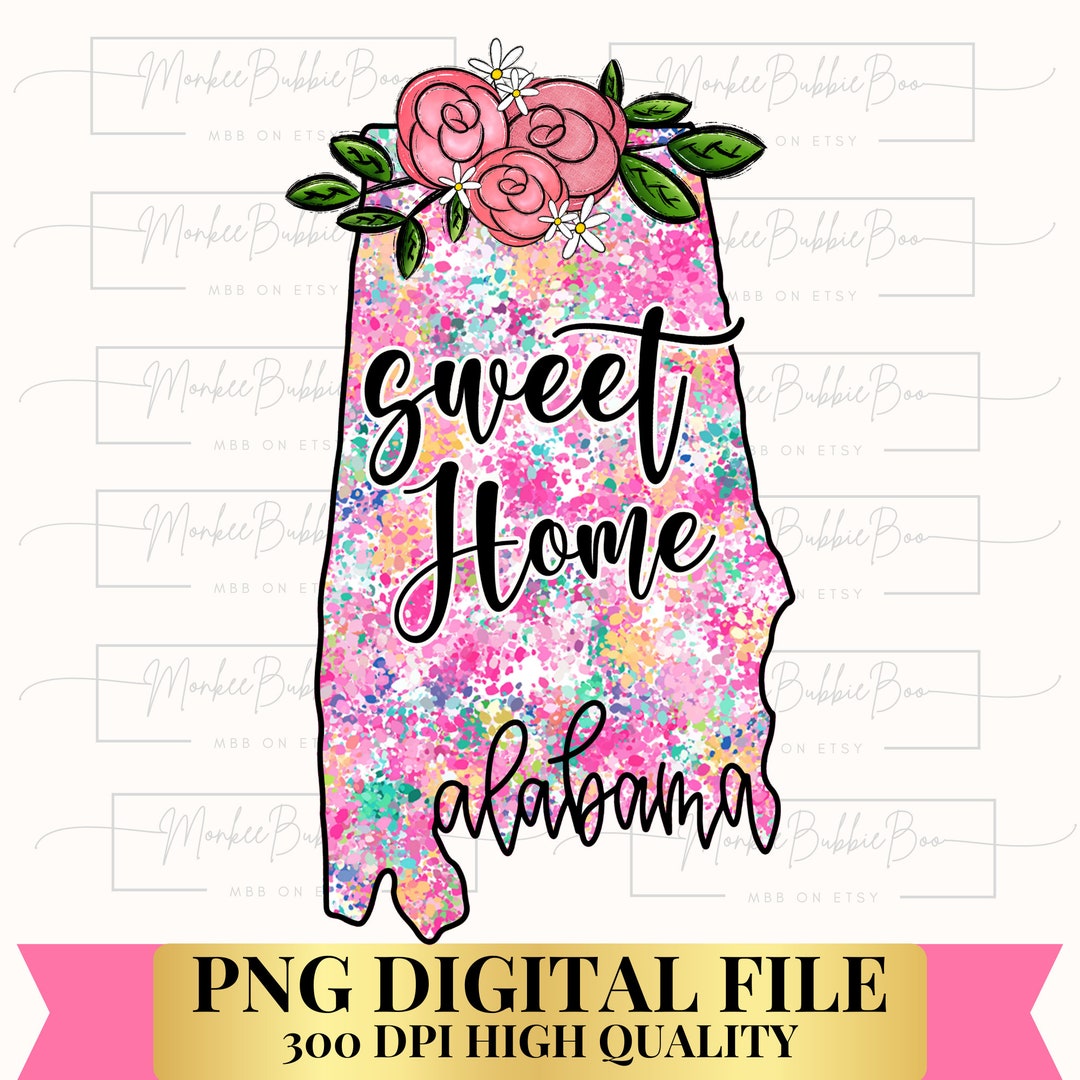 Alabama PNG, Preppy Alabama State Png, Alabama State Png, Alabama ...