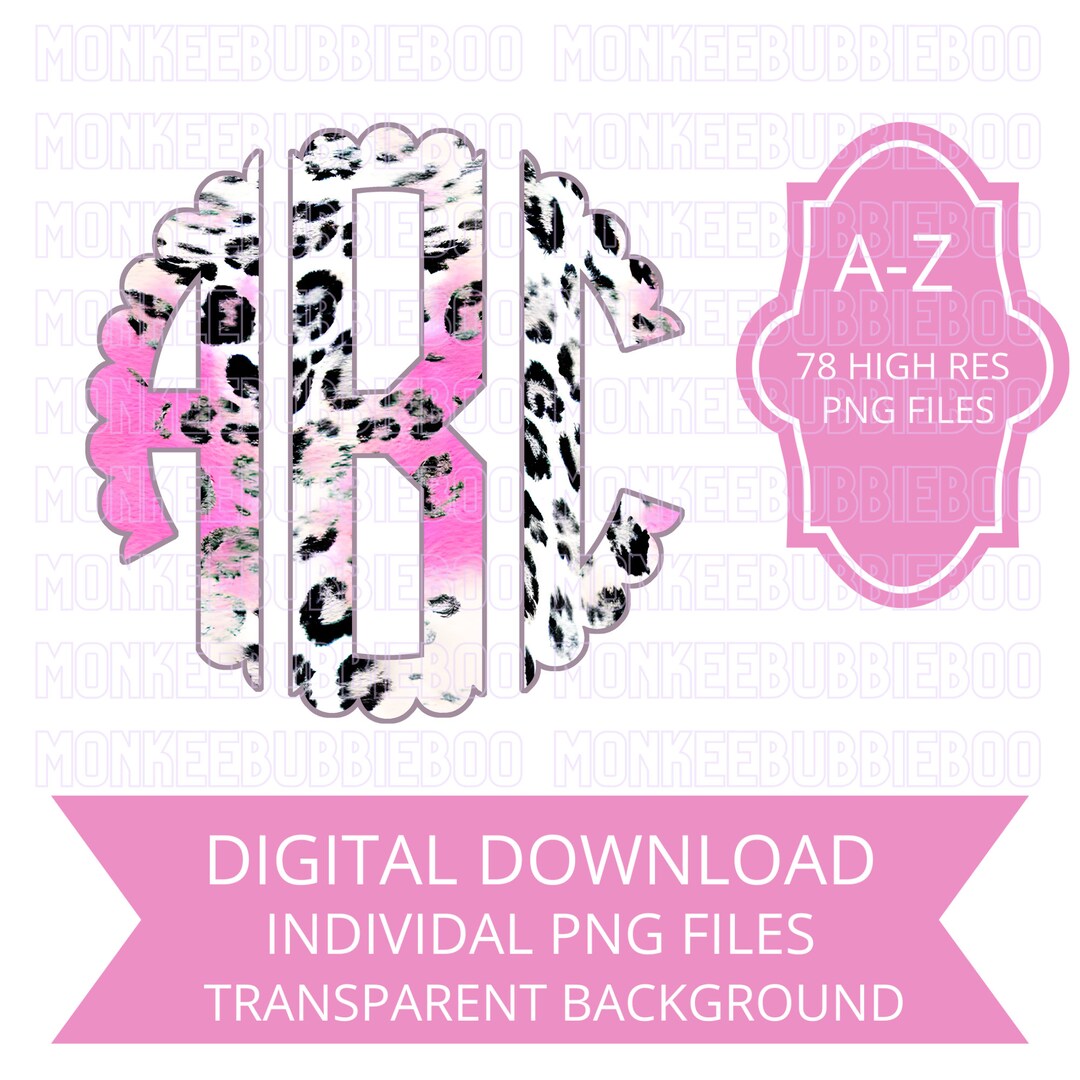 Diva Preppy Monogram Png, Monogram Alphabet Pack, Scallop Monogram ...