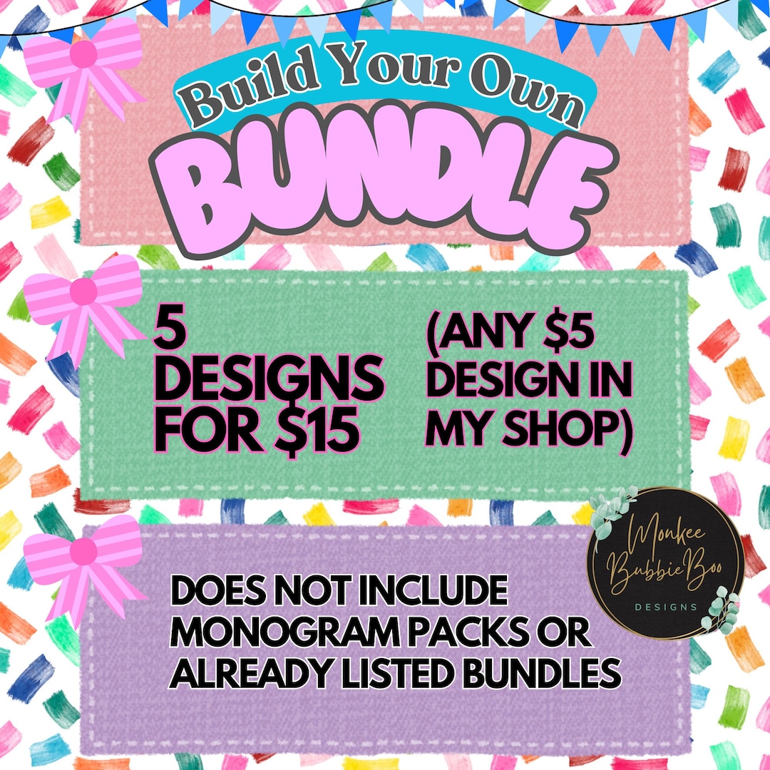 Build Your Own BUNDLE, Pick Your Own PNG Files, Bundle of 5 Files ...