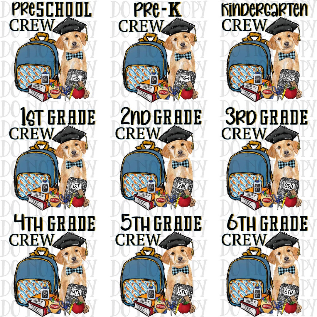 School Crew BUNDLE Pngs, School Sublimation Design, School Png, Back to ...