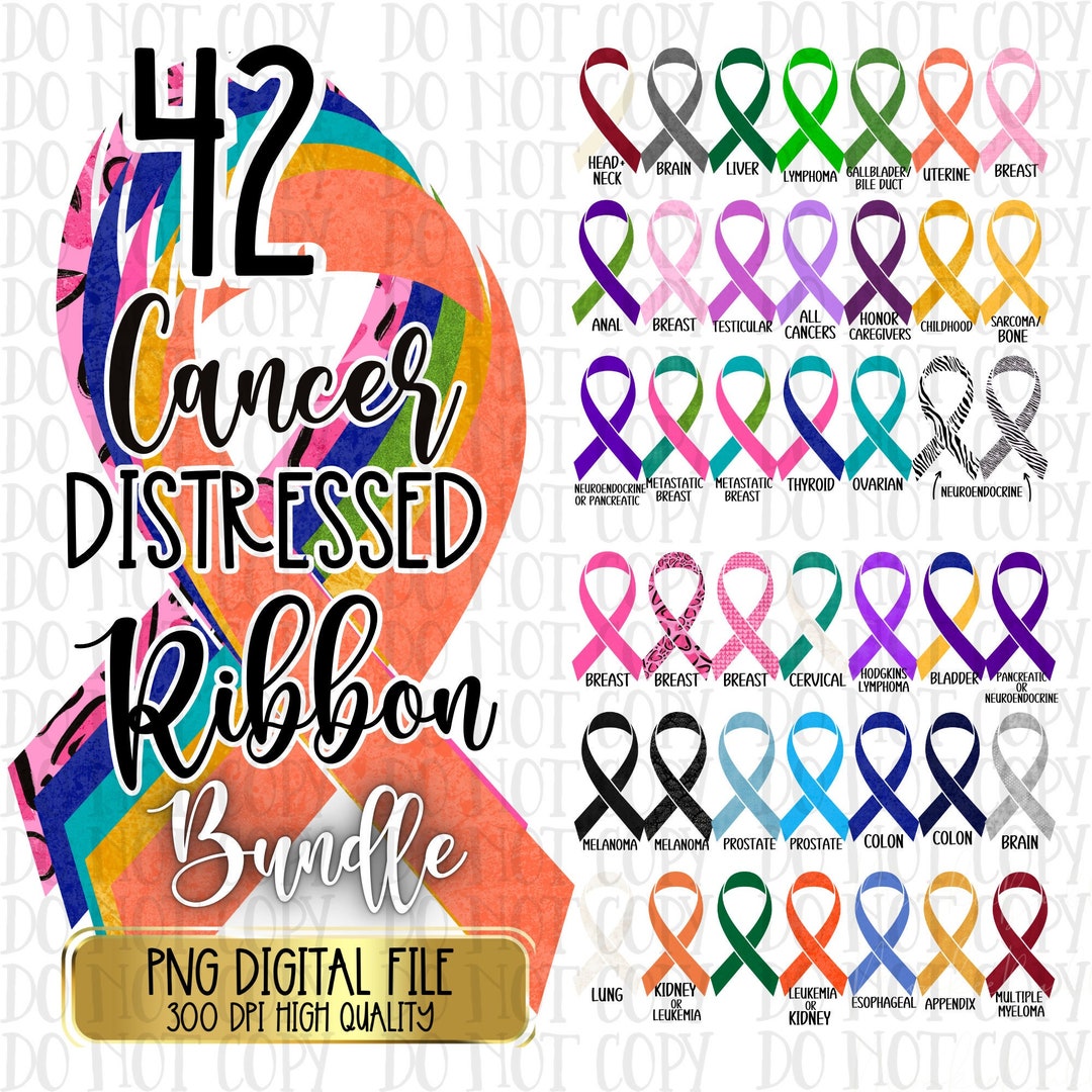 Awareness Ribbon Bundle PNG, Cancer Awareness Png, Cancer Awareness ...