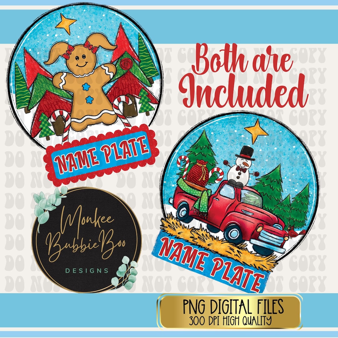 BLANK Christmas Name Plate Png, Christmas Png, Boy Png, Girl Png ...