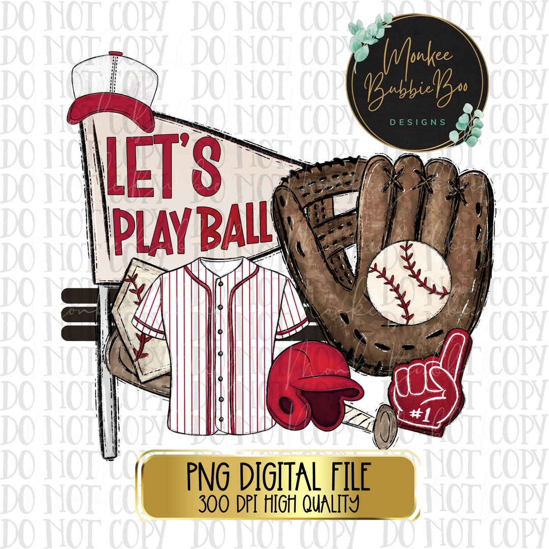 Let's Play Ball Baseball Png, Baseball PNG, Game Day PNG, Cute Baseball ...
