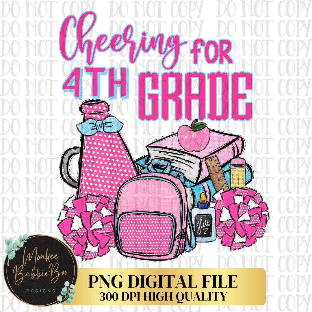 4th Grade PNG, School Sublimation Design, School Png, Back to School ...
