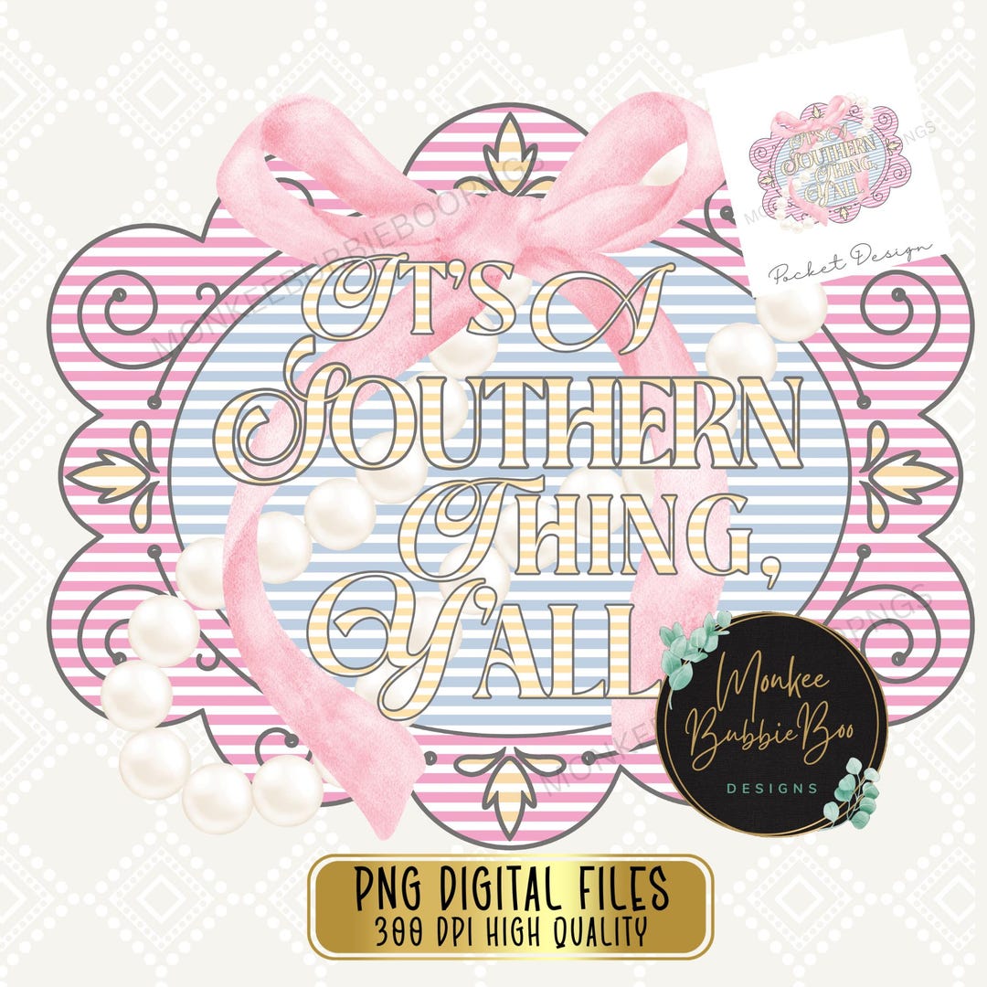 Preppy Southern PNG, Southern Png, Preppy,pearls, Southern Sublimation ...