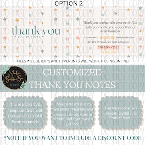 Printable Thank You Card, Thank You Card, Personalized Package Inserts ...