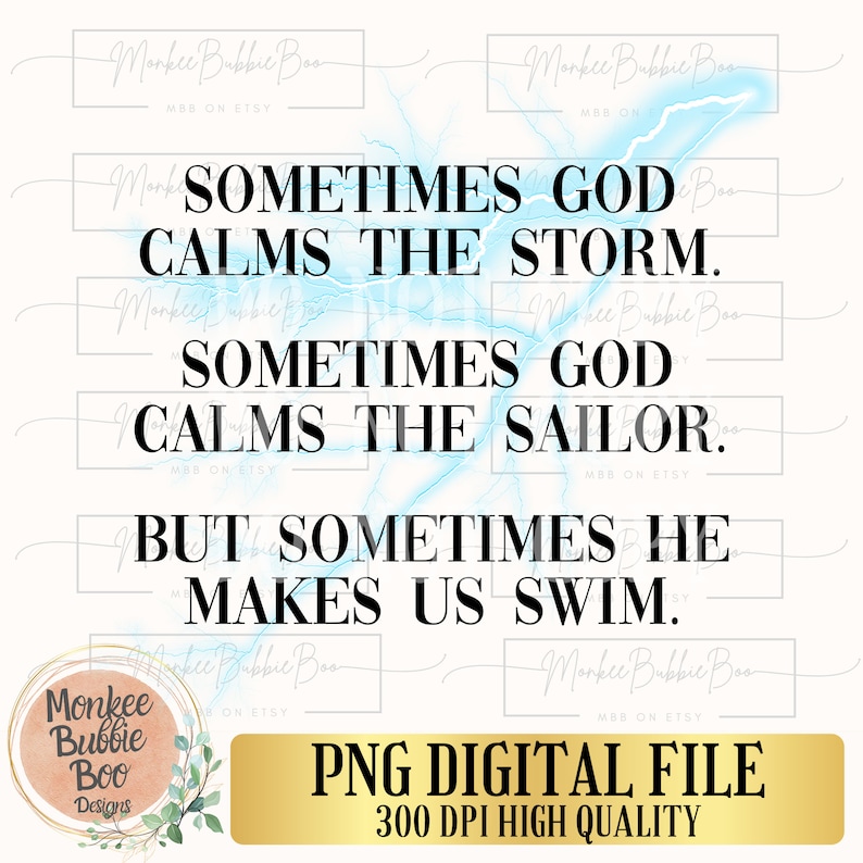 God Calms the Storm PNG, Religious Png, Christian Sublimation ...