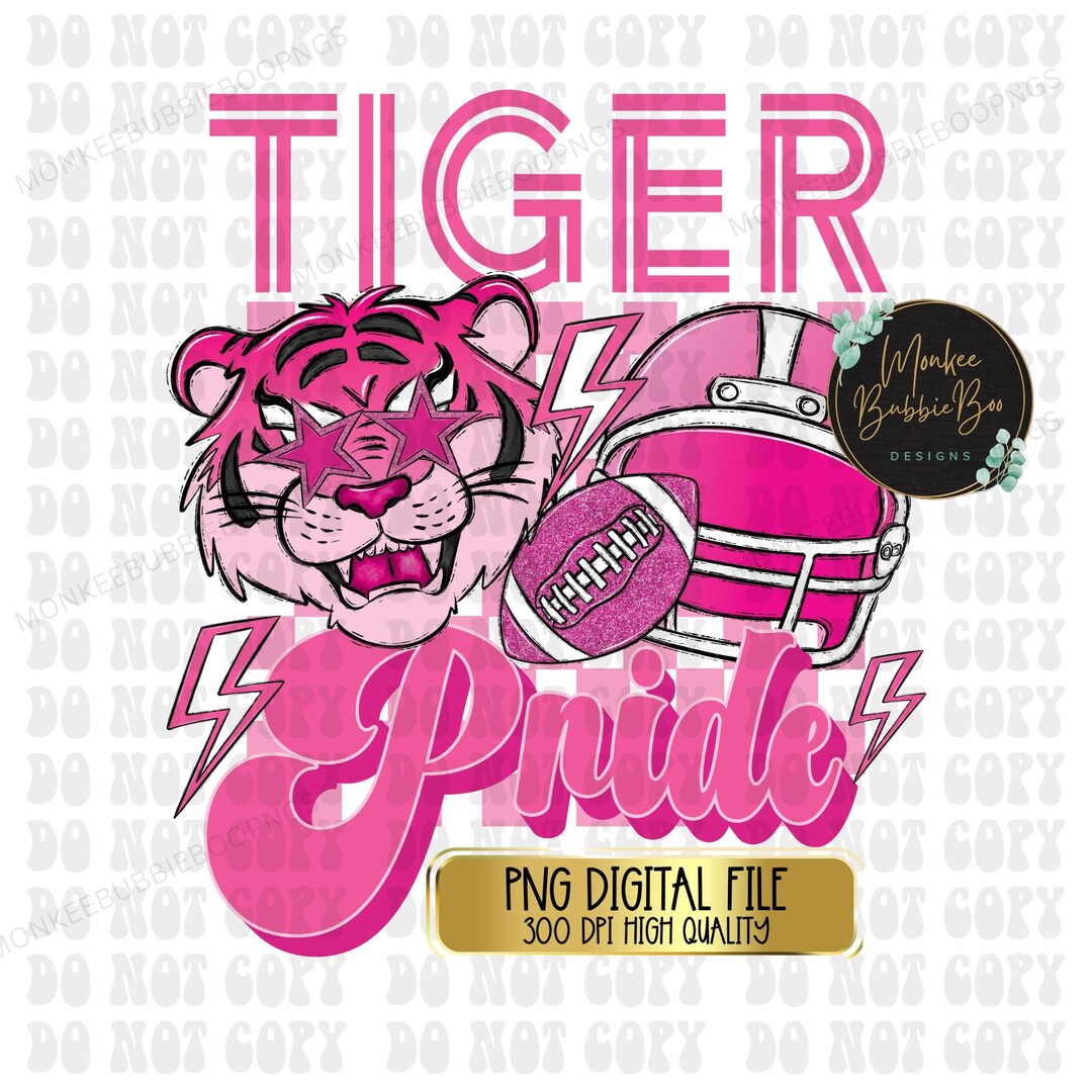 Tiger Pride, Game Day PNG, High School, Tiger Football, Cute Football ...