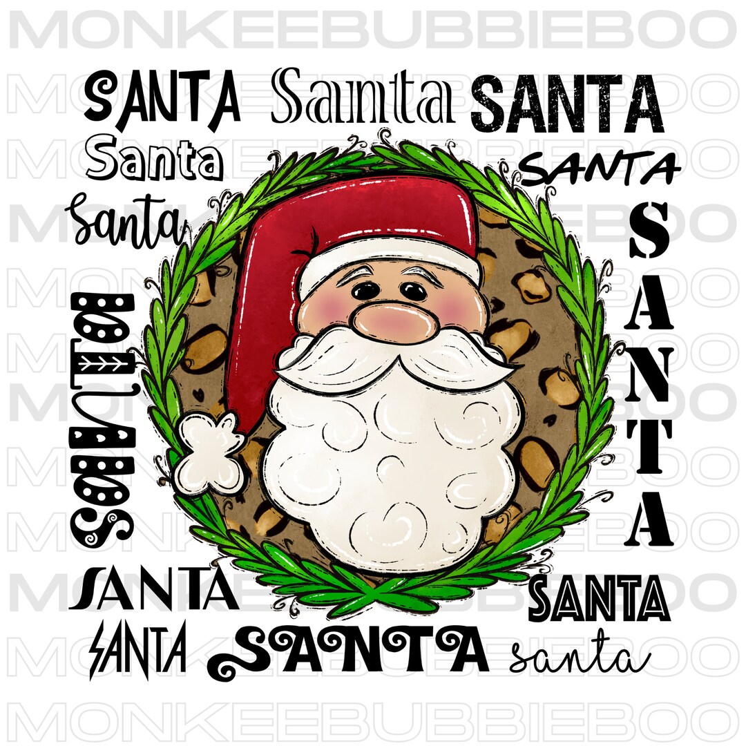 3 Santa PNGS Different Skin-tone Santas Santa Sublimation - Etsy