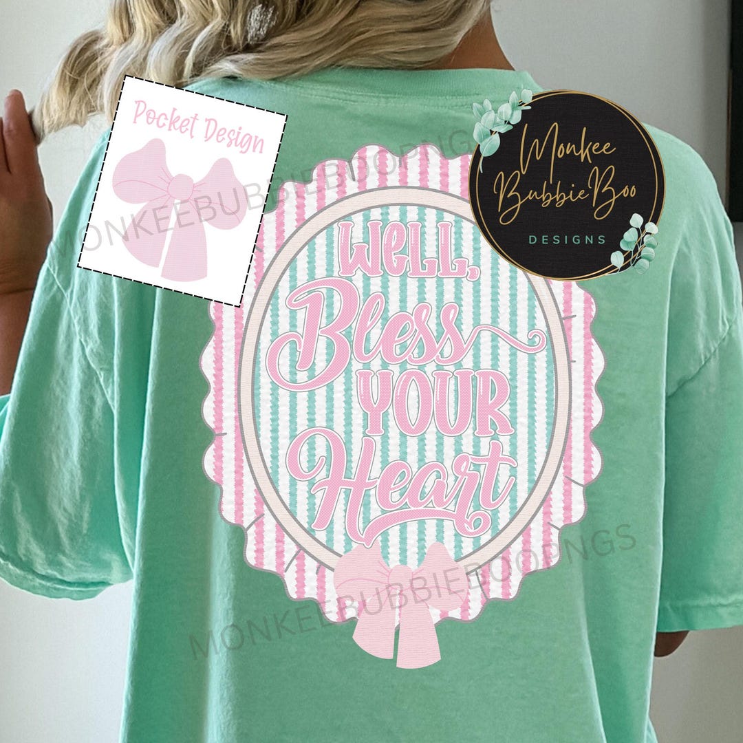 Preppy Southern PNG, Bless Your Heart, Southern Png, Preppy, Southern ...