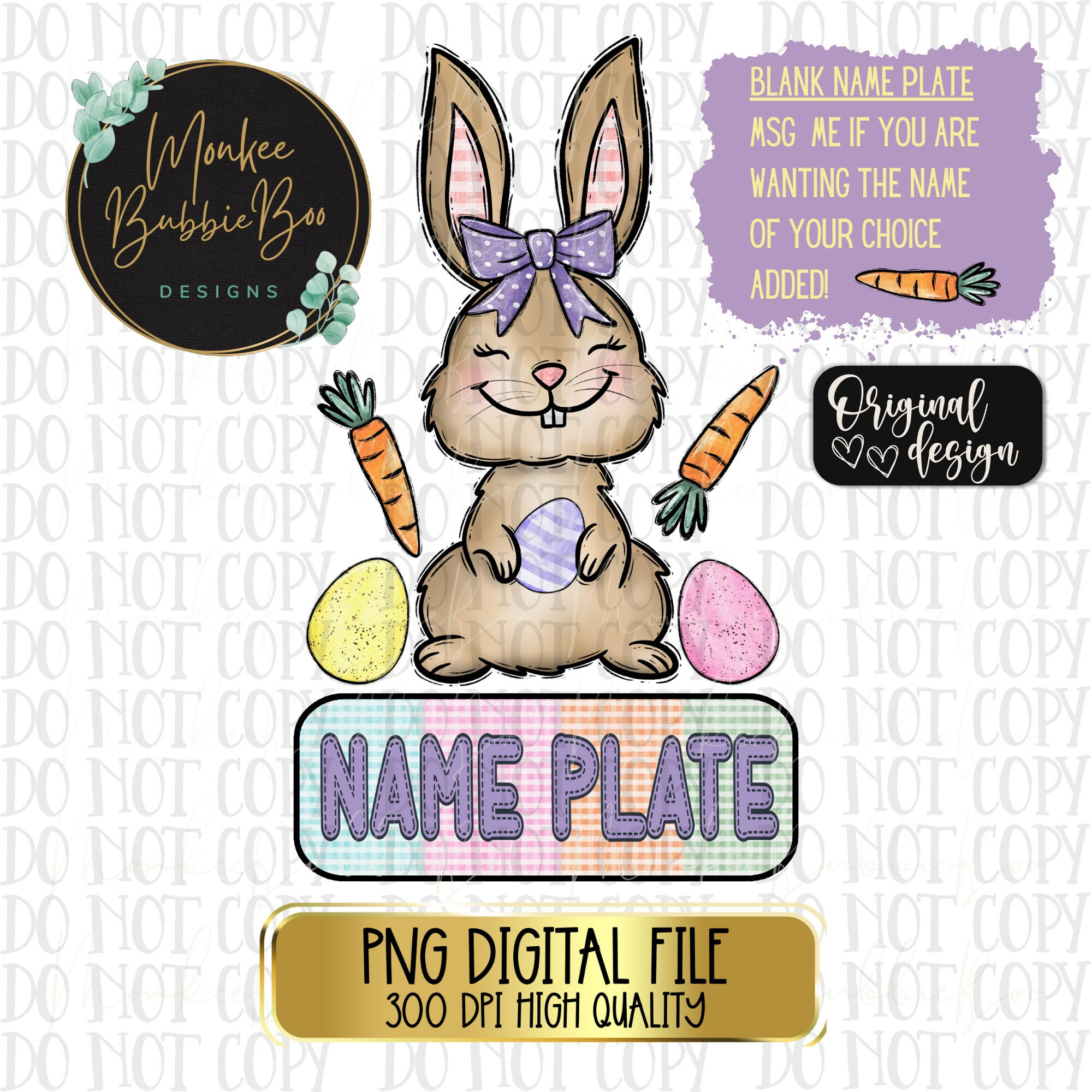 Easter Name Plate Png, Girl Sublimation, Bunny Png, Easter, Little Girl Sublimation, Girl T ...