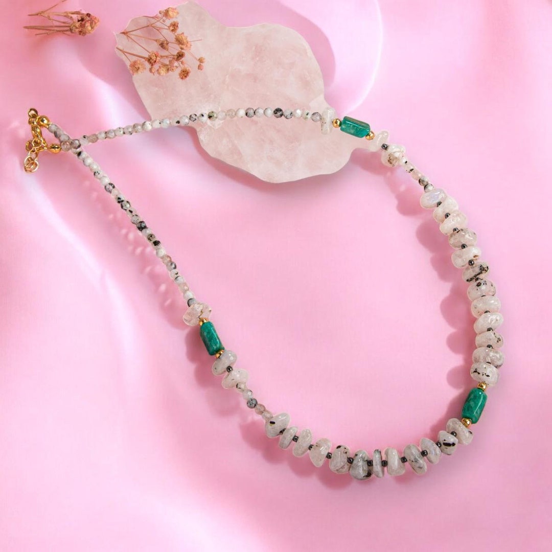 Certified Natural Blue Apatite Necklace 3-4mm Genuine Gemstone Strand ...