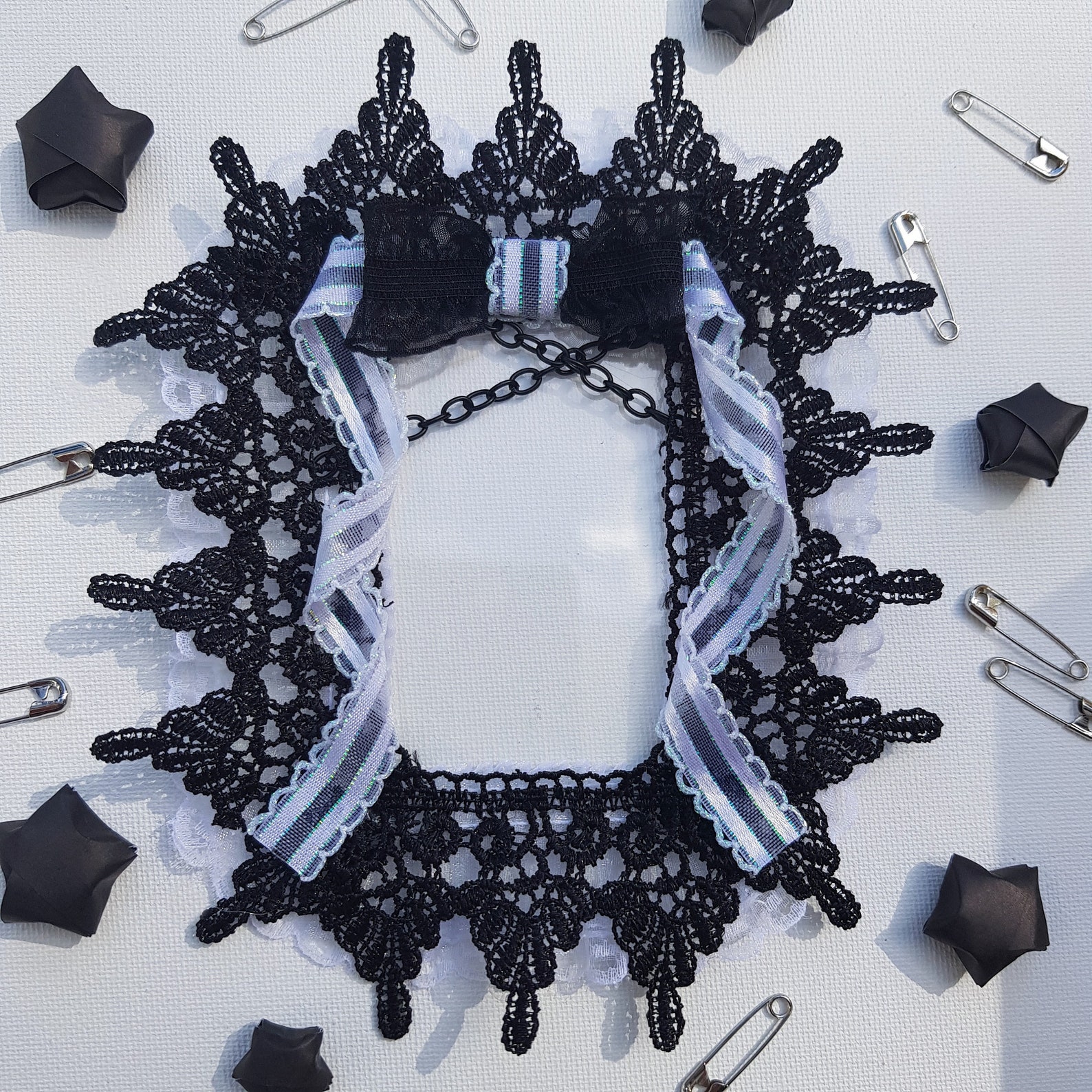 Oreo Black & White Lace Toploader Deco - Etsy