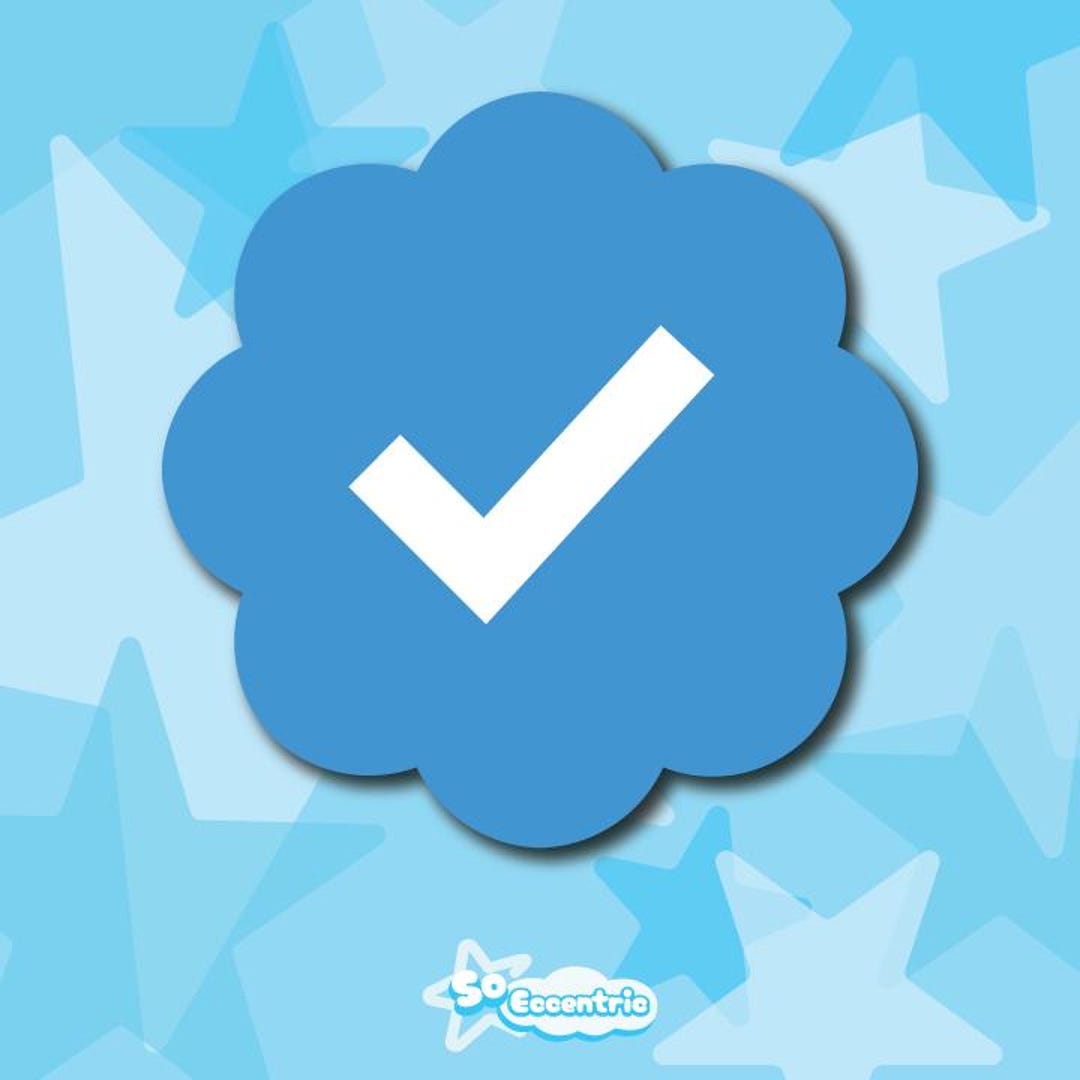 Blue Checkmark Verification Badge Vinyl Sticker - Etsy