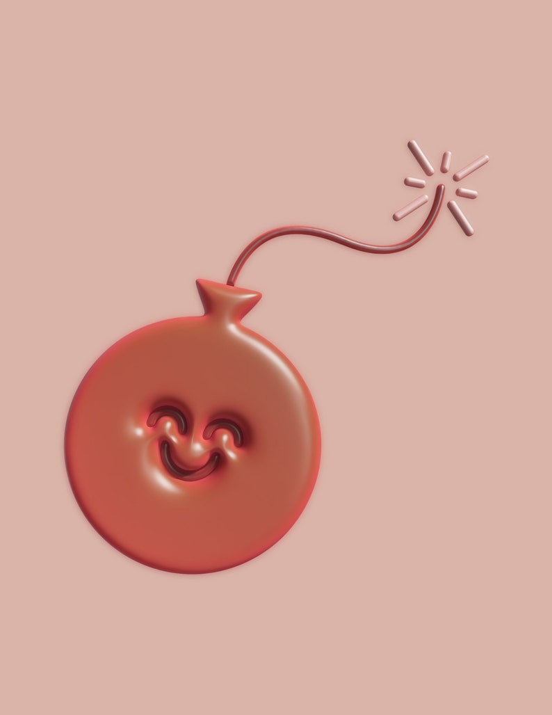 Smiley Bomb | Phone Background | Digital Art | Digital Background ...