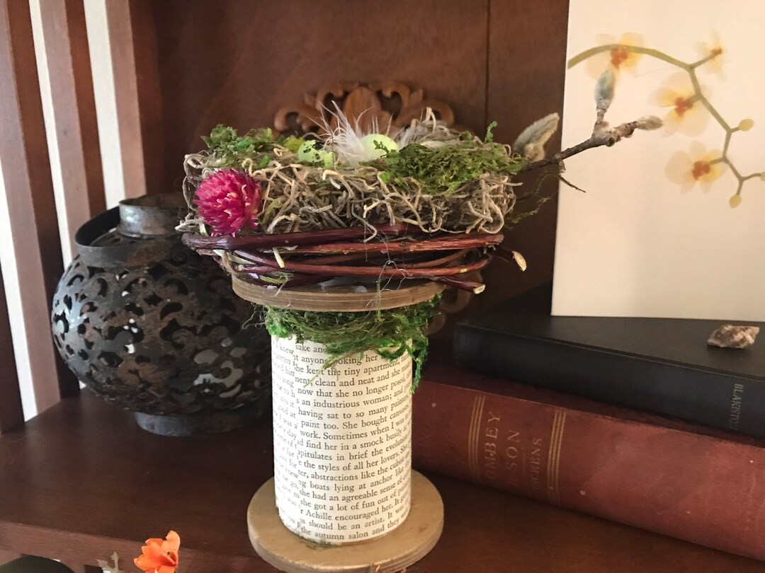 Birds Nest on a Pedestalspring Decornatural and Faux Elements - Etsy