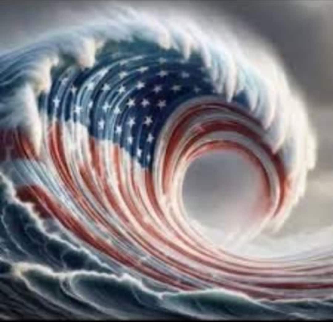 Red Wave Flag Trump - Etsy