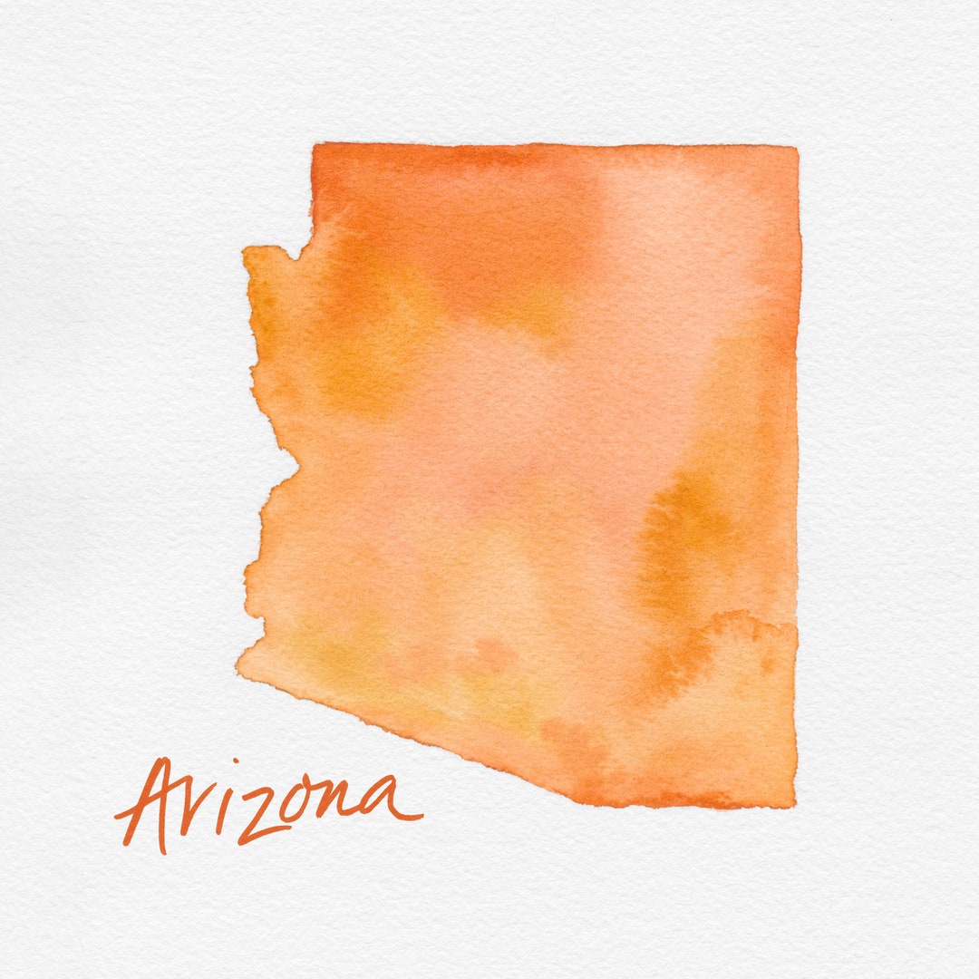 State Watercolor Art Print, Map Art, Watercolor Painting, States Map ...