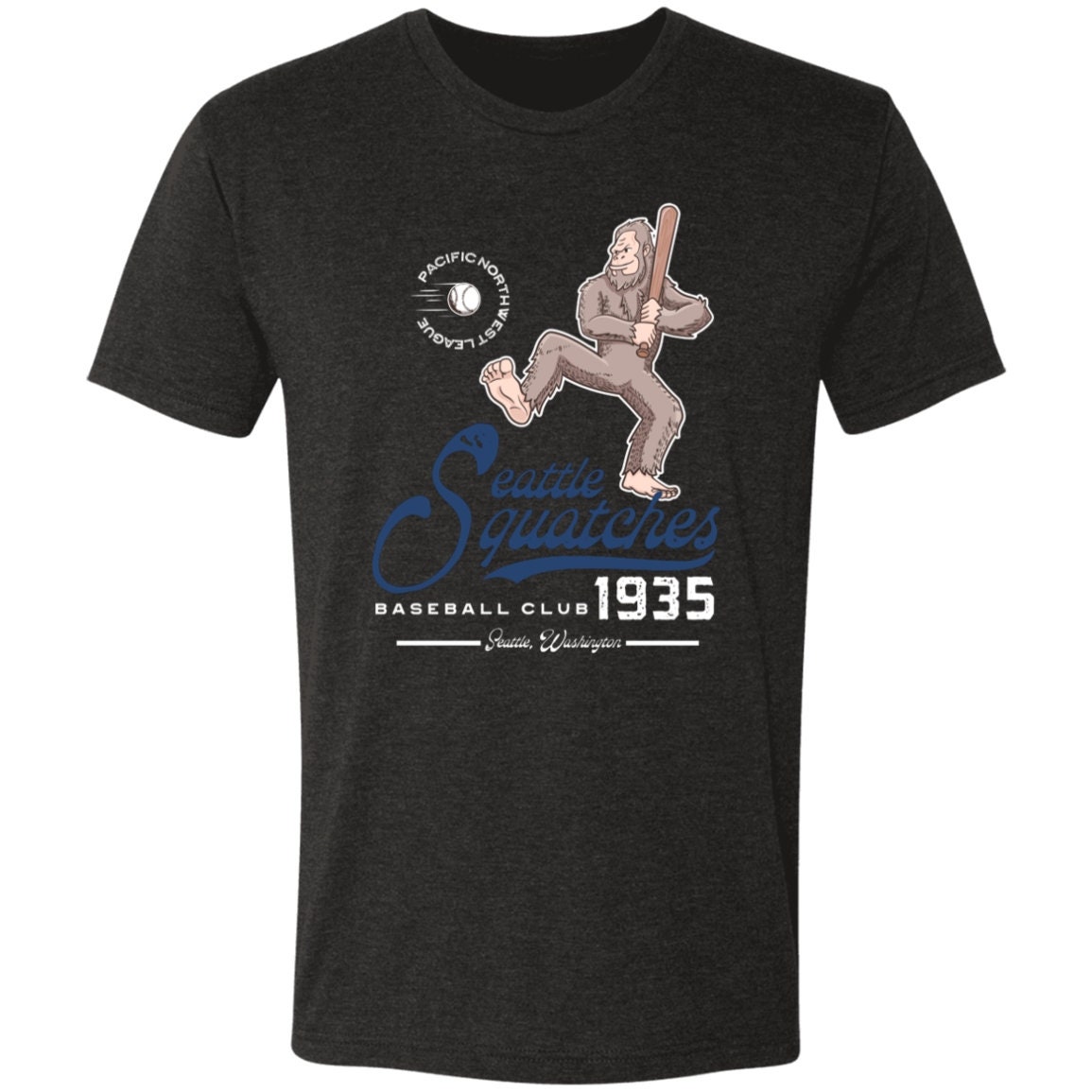 Retro Minor League Baseball Men's Triblend T-shirt, Funny Bigfoot ...