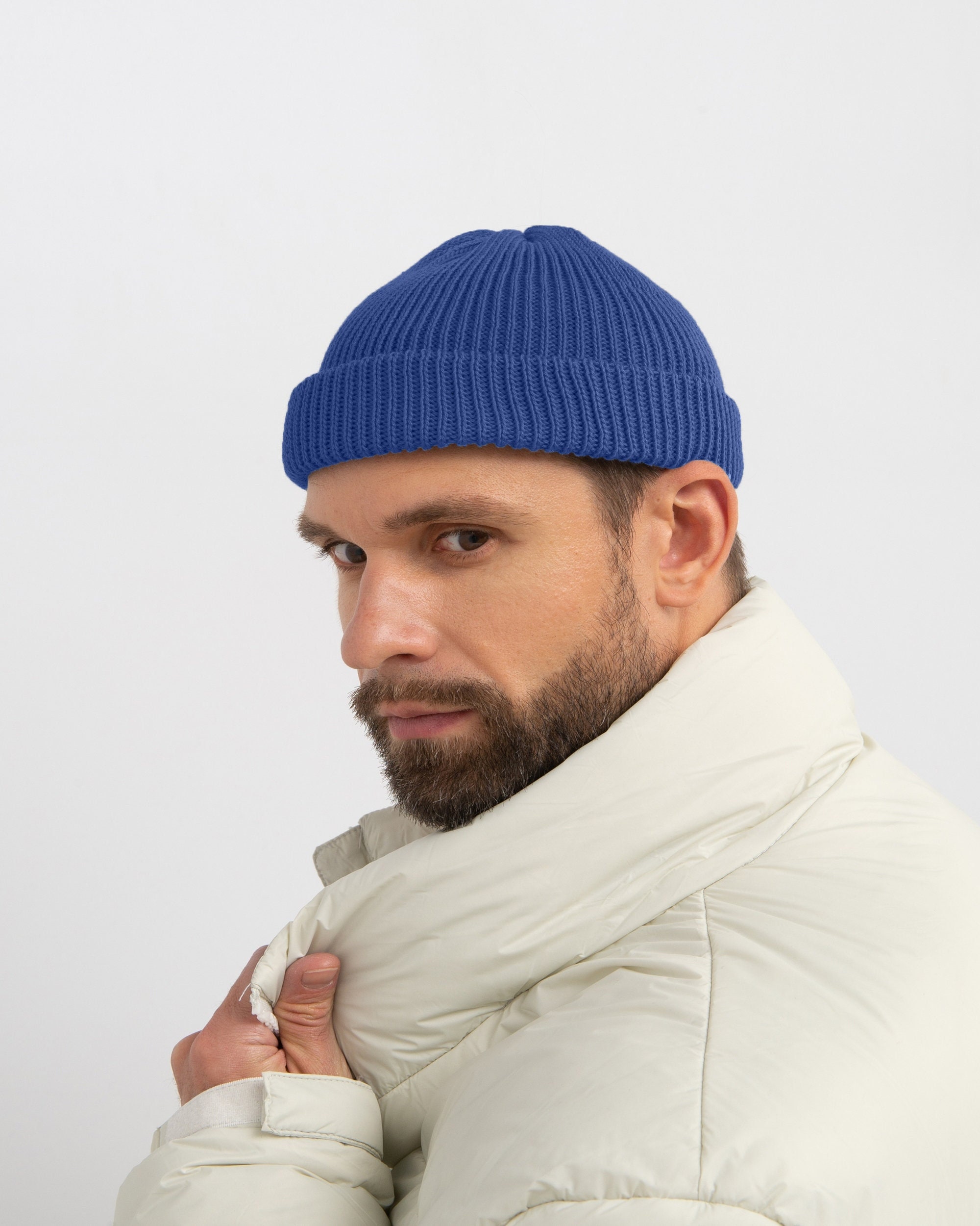 Fisherman Hat / Men Beanie / Docker Cap / Knit Beanie / Knitted Hat ...