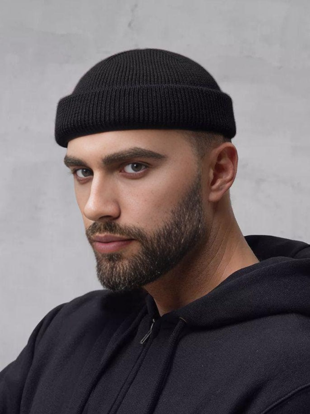 Fisherman Hat / Men Beanie / Docker Cap / Knit Beanie / Knitted Hat Handmade / Trawler Hat ...