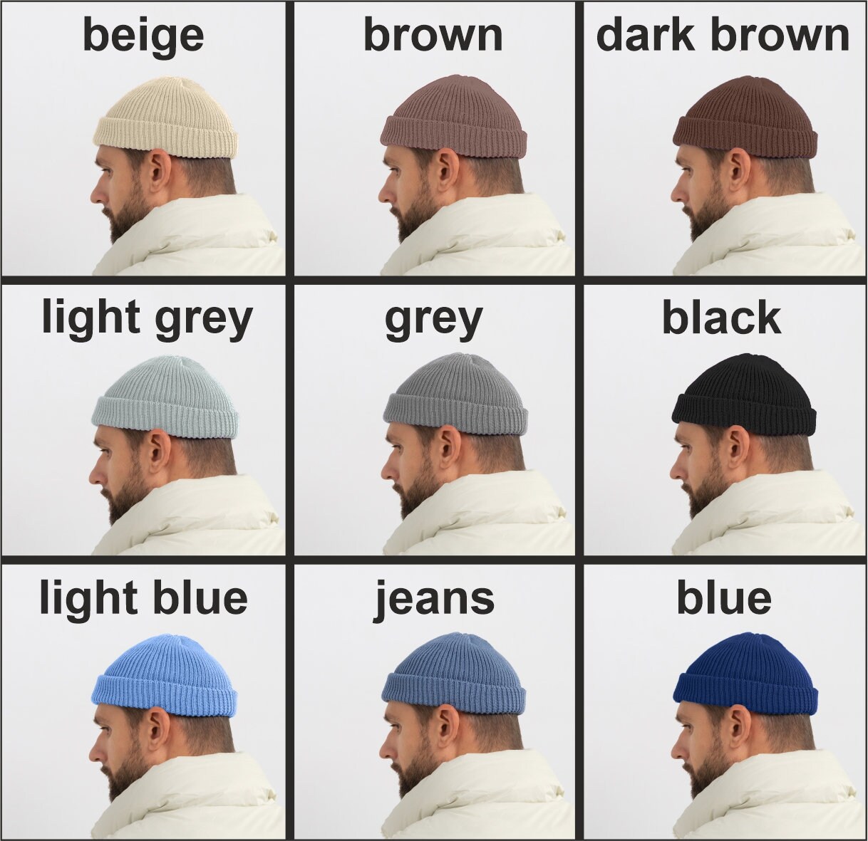 Fisherman Hat / Men Beanie / Docker Cap / Knit Beanie / Knitted Hat ...