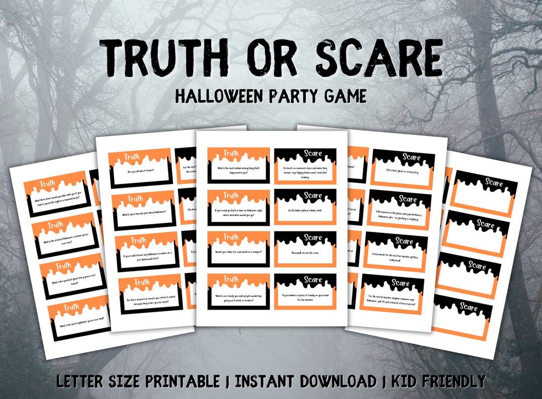 Truth or Scare, Halloween Party Game, Office Party Games, Ice Breaker ...
