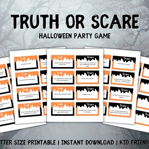 Truth or Scare, Halloween Party Game, Office Party Games, Ice Breaker ...