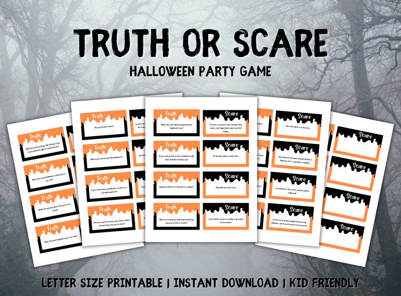 Truth or Scare, Halloween Party Game, Office Party Games, Ice Breaker ...