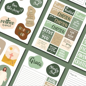 Printable Prayer Board Kit, Prayer Cards, Christian Wall Collage Bible ...