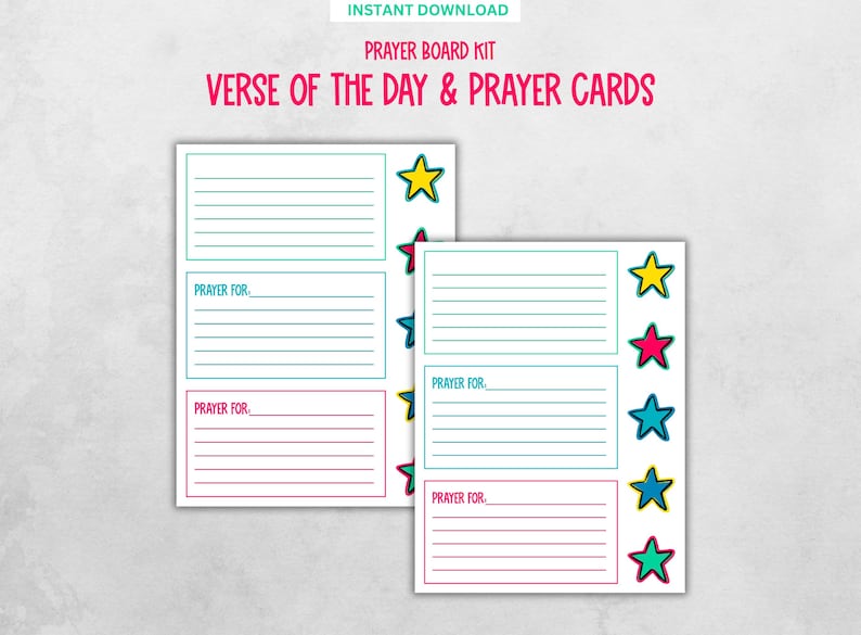 Kids Prayer Board Starter Kit | Prayer Board Template for Kids, Prayer ...