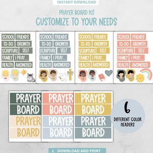 Kids Prayer Board Starter Kit | Prayer Board Template for Kids, Prayer ...