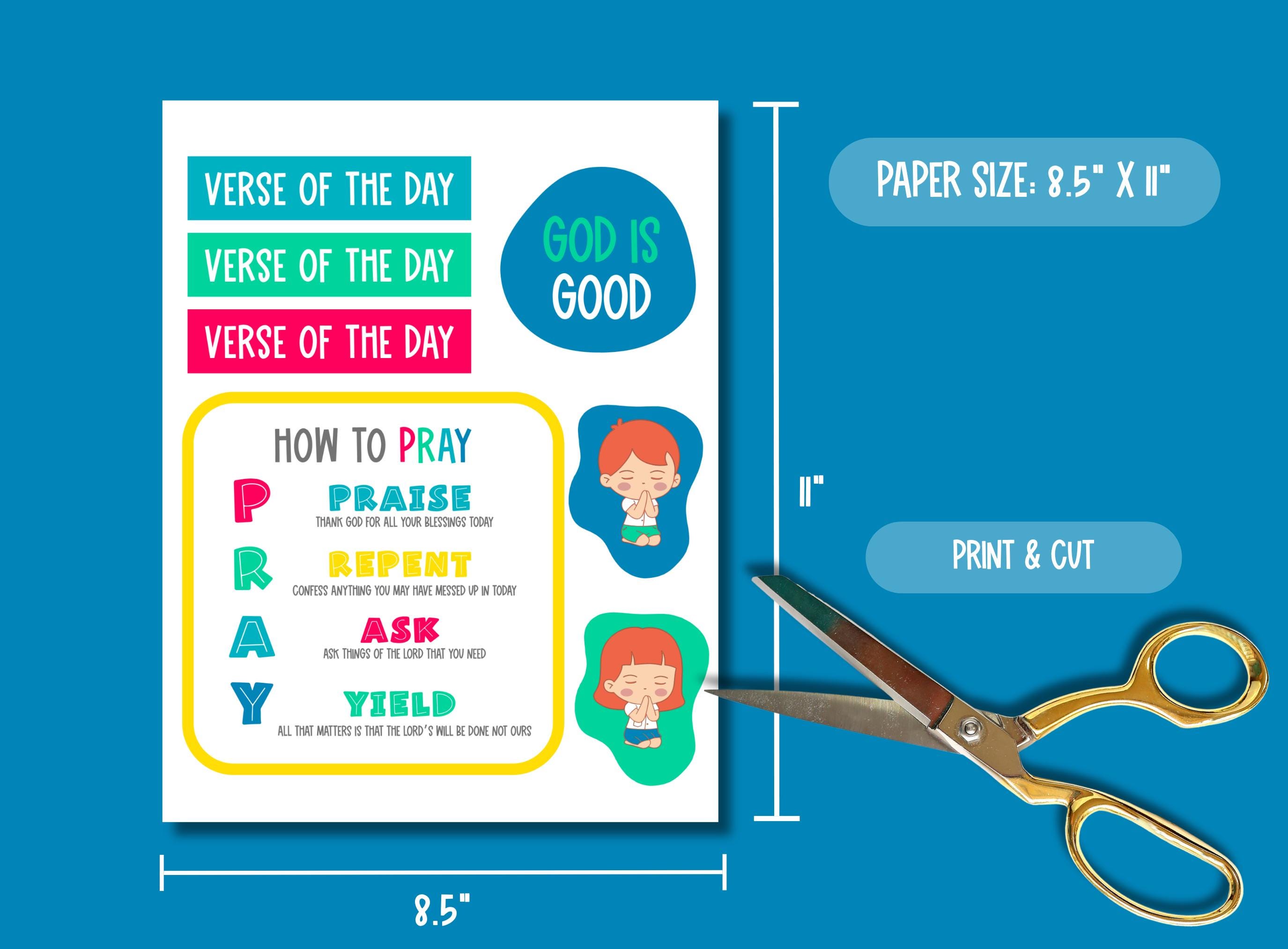 Kids Prayer Board Starter Kit | Prayer Board Template for Kids, Prayer ...