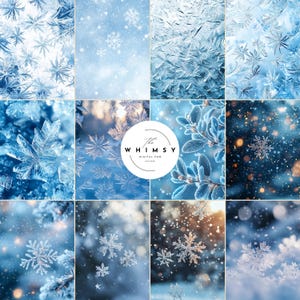 Snowy Backdrop Snowflake Winter Backdrop Studio Backdrop Overlays ...