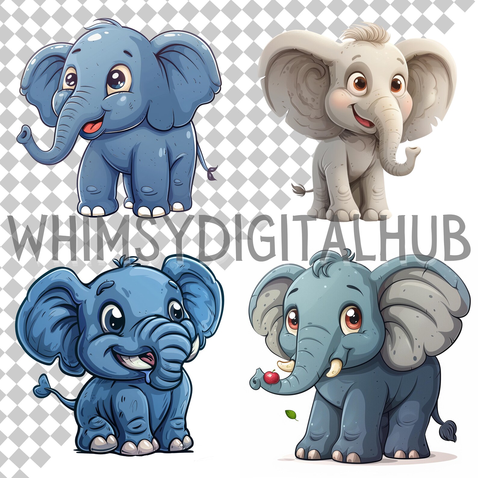 Nursery Elephant Clipart Cute Elephant Clipart PNG Baby Elephant Png ...