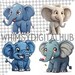 Nursery Elephant Clipart Cute Elephant Clipart PNG Baby Elephant Png ...