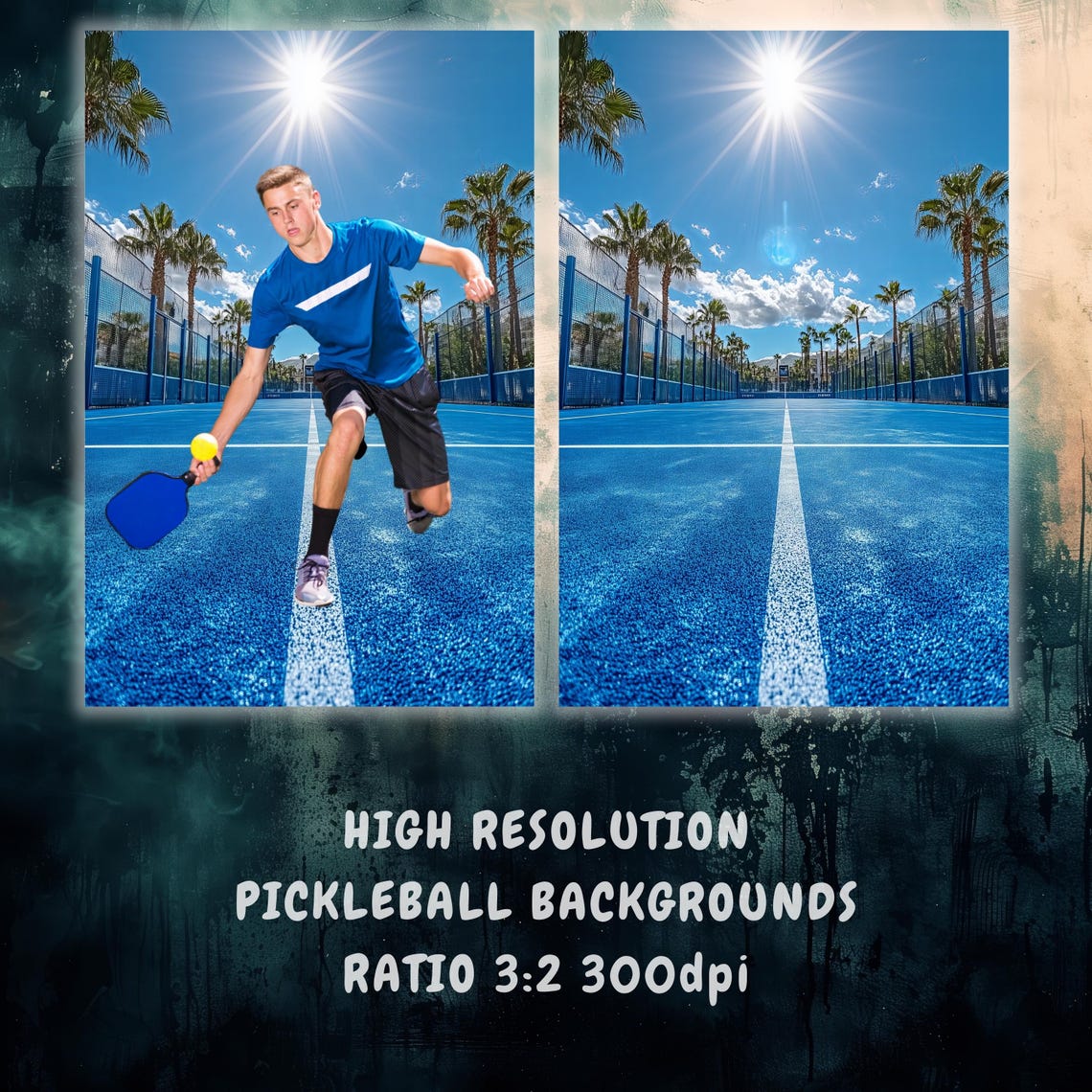 Pickleball Sport Digital Backgrounds: Photo Overlays (JPG) - Etsy