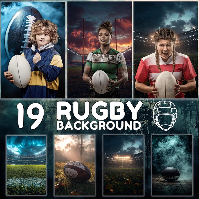 Rugby Background Sport Digital Backdrop Rugby Backdrop Sports Photo ...