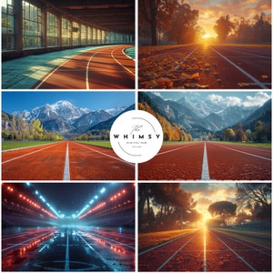 Running Backdrops Athletic Oval Background Bundle Sport Backdrop Track ...