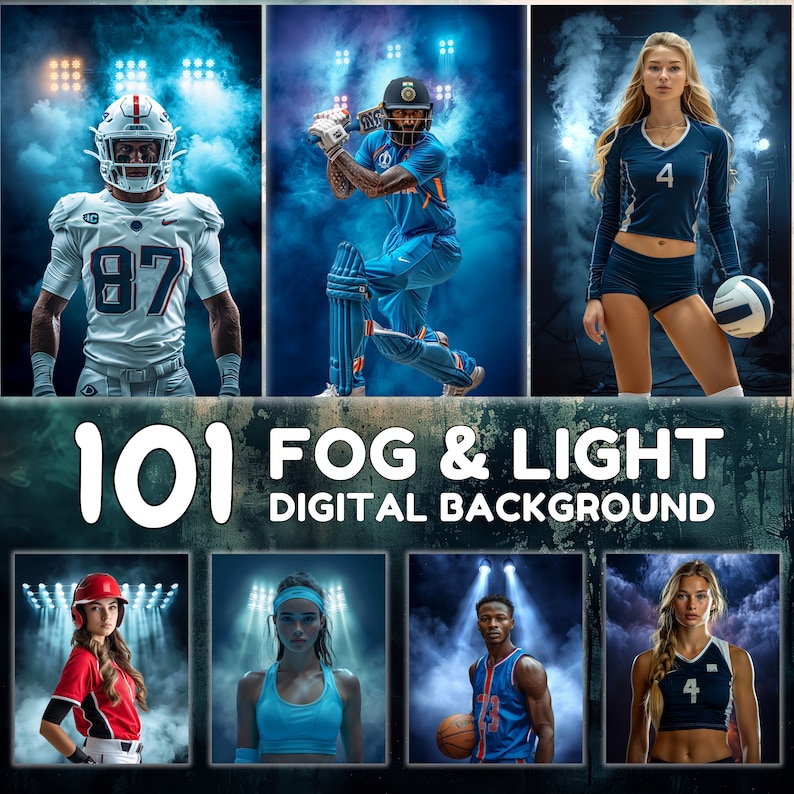 Sport Fog & Light Digital Backdrop: 101 Photo Backgrounds (JPG) - Etsy