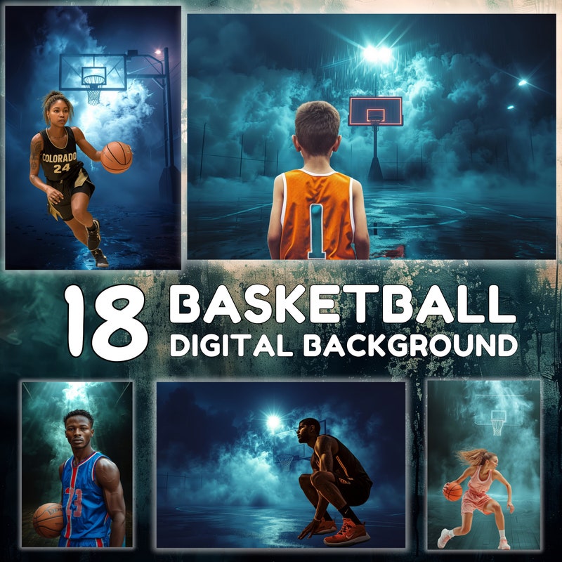 Basketball Backdrop - Etsy