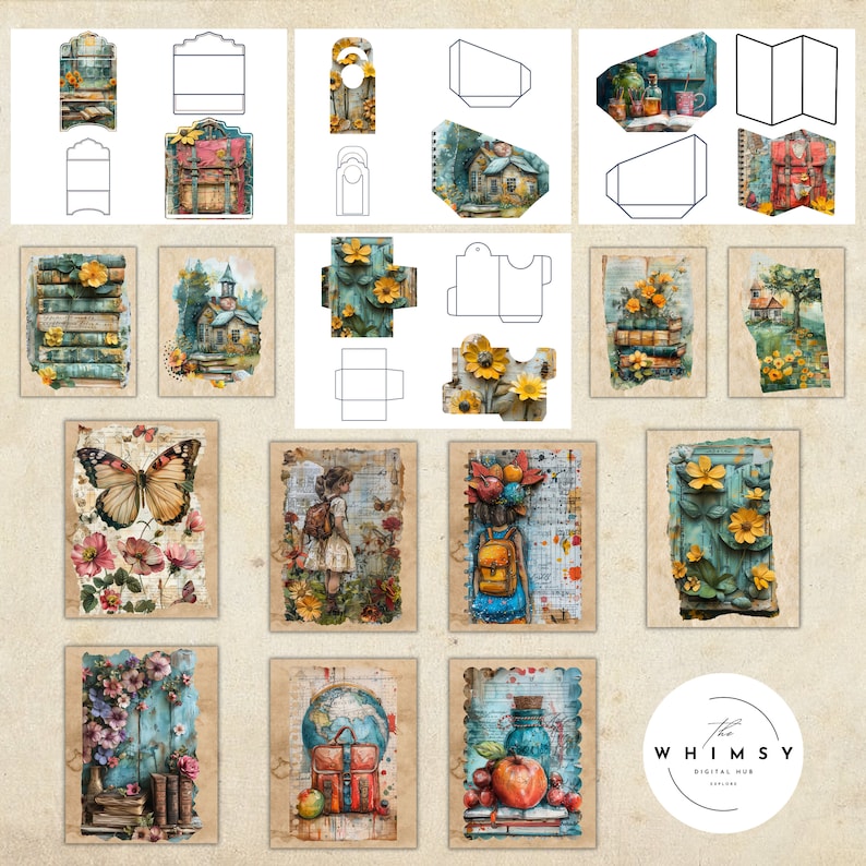 School Junk Journal Printables School Journal DIY Kit Back to School ...