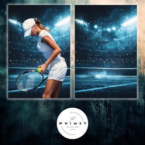 Tennis Sport Digital Backdrop: Photo Overlays (JPG, PDF) - Etsy
