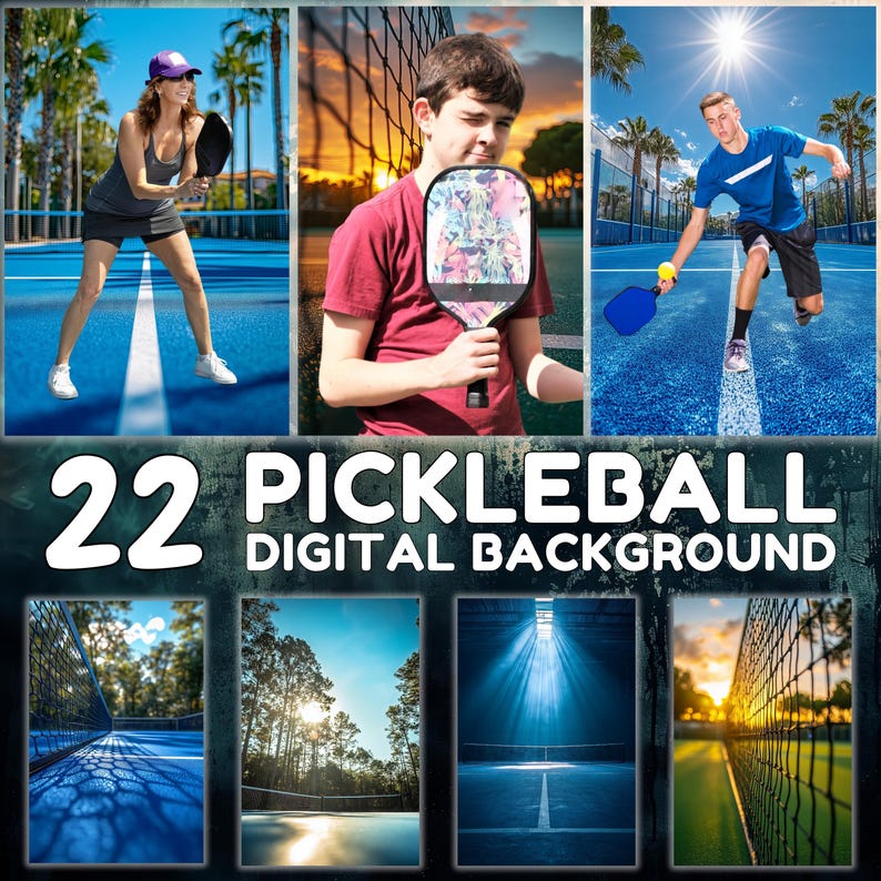 Pickleball Background Sport Digital Backdrop Pickleball Backdrop Sports ...