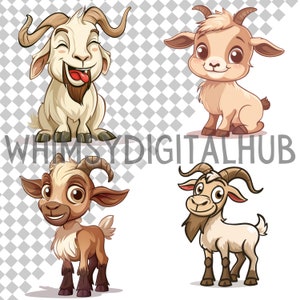 Goat Cliparts PNG Cute Farm Animal Png Baby Goat PNG Cute Animal ...