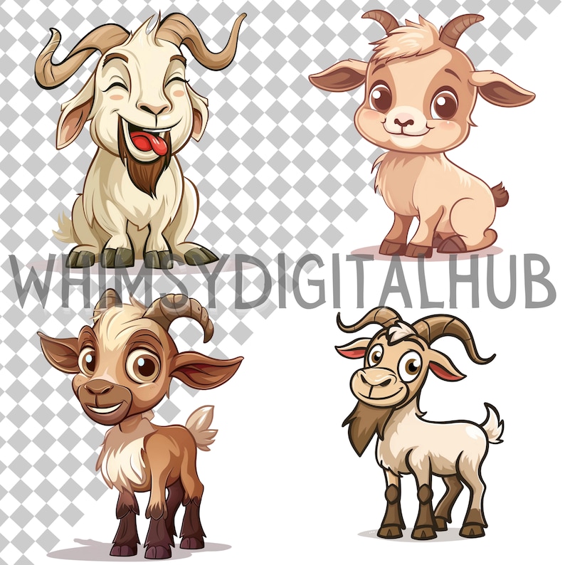 Goat Cliparts PNG Cute Farm Animal Png Baby Goat PNG Cute Animal ...