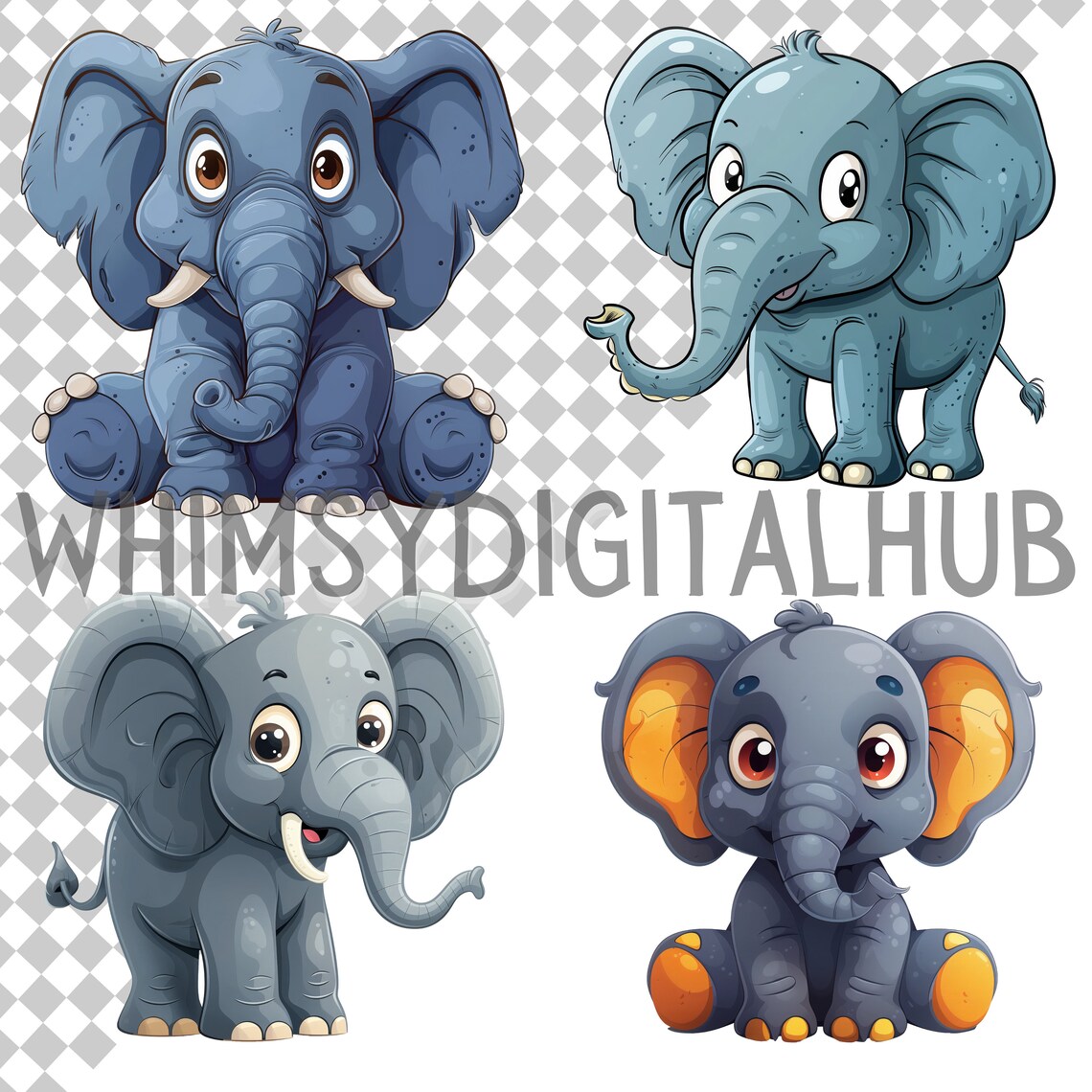 Nursery Elephant Clipart Cute Elephant Clipart PNG Baby Elephant Png ...