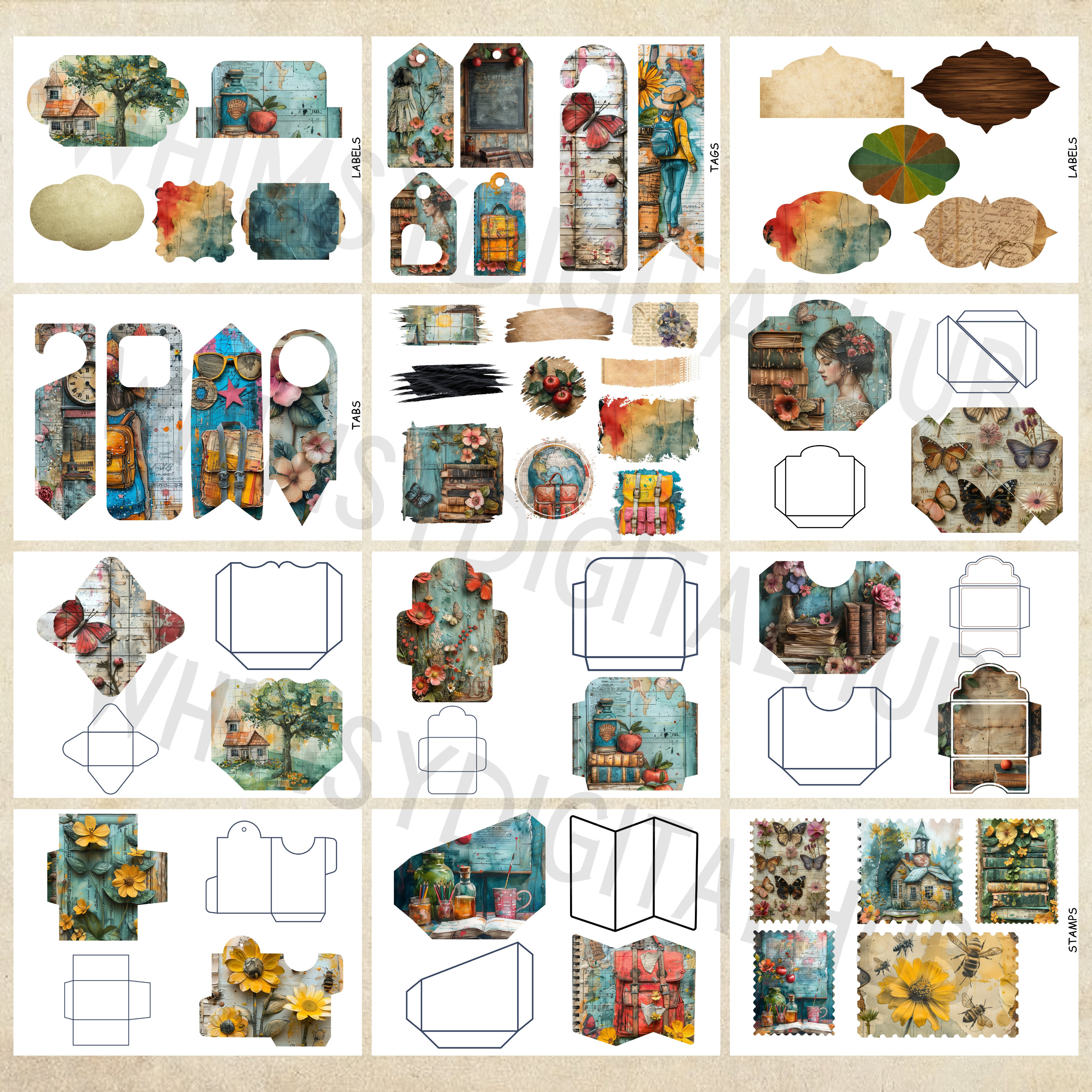 School Junk Journal Printables School Journal DIY Kit Back to School ...