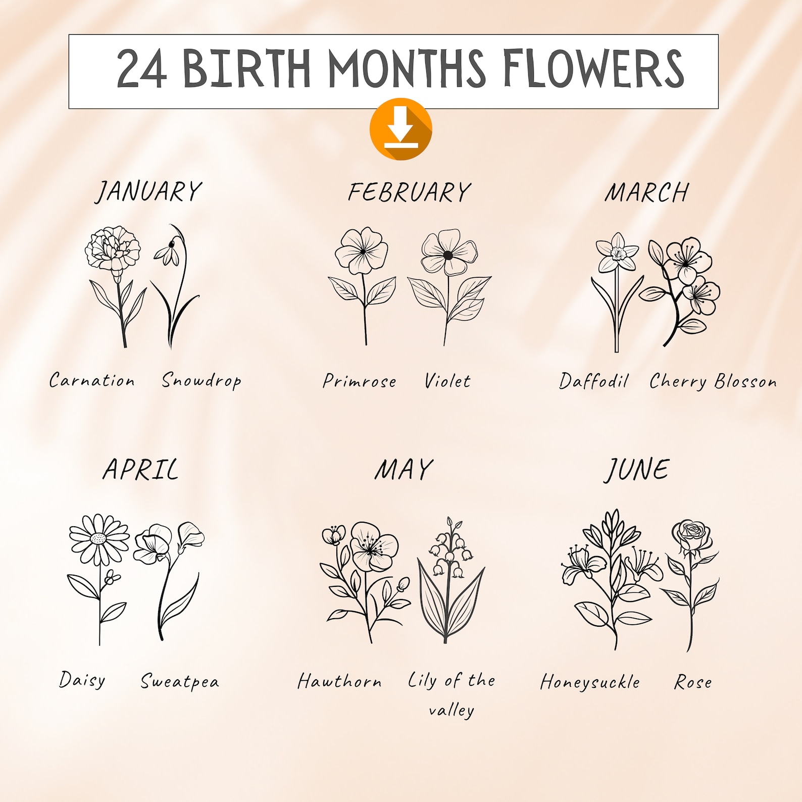 Custom Birth Flower Svg Bundle Birth Flower Png Bundle Canva Birth ...
