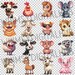 Farm Animal Clipart Bundle: 81 Funny Cartoon Graphics (PNG, Digital ...